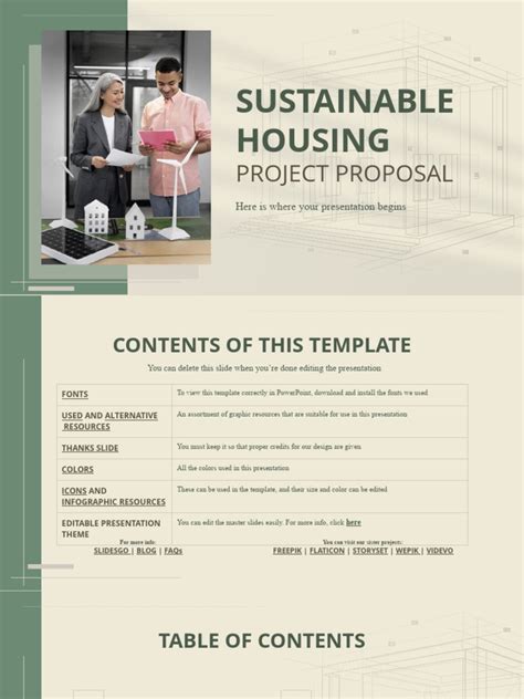 Sustainable Housing Project Proposal By Slidesgo Pdf Expense