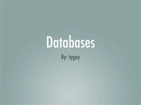 Database Ppt