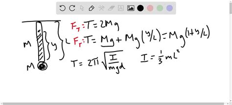 solved a small ball of mass m is attached to the end of a uniform rod