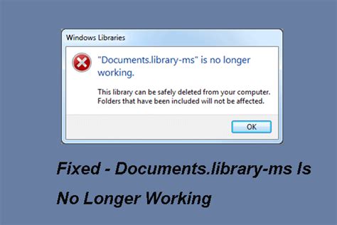 How To Fix Documents Library MS Is No Longer Working MiniTool