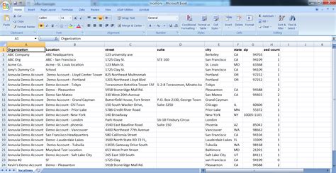 locations to csv arch customer support