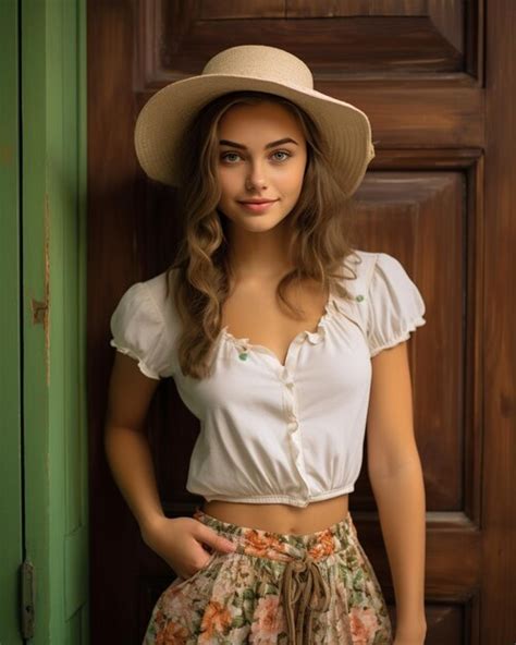 Elegant Russian Lady In Natural Light Premium Ai Generated Image