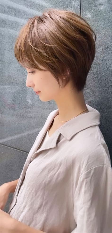 30 Cute Short Hair With Bangs Korean Style Soft Pixie Bob Milk Tea