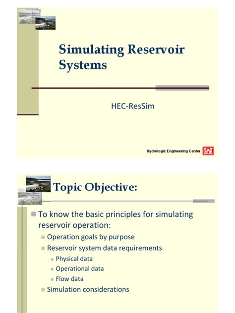 L 01 Simulatingreservoirsystems Pdf Reservoir Water Resources
