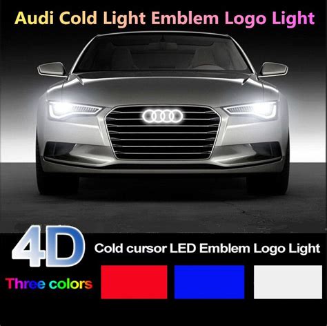 Sebter Auto Styling 4D Kalten licht Emblem Beleuchtete Audi für A1 A3 ...