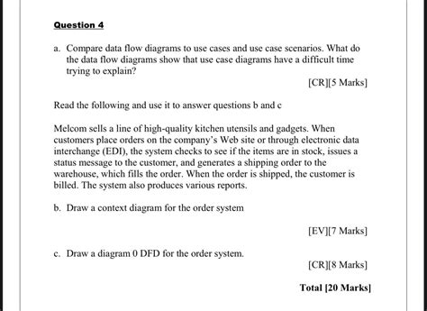 Data Flow Diagram Exam Questions And Answers Solution Data