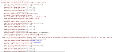 Java Android Openfileoutput Only Works In The Mainactivity But Not Within Any Other Activity