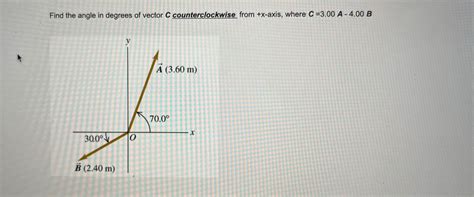 Solved Find The Angle In Degrees Of Vector C Chegg