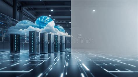 Cloud Computing Servers In A Modern Data Center Stock Illustration Illustration Of Computing
