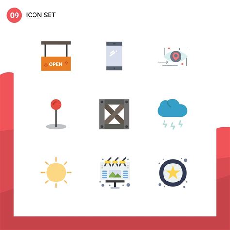 Pack Of 9 Creative Flat Colors Of Logistic Maps Huawei Technology Gen Editable Vector Design