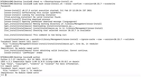 Os Install Issue · Issue 60 · Grahampugh Erase Install · Github
