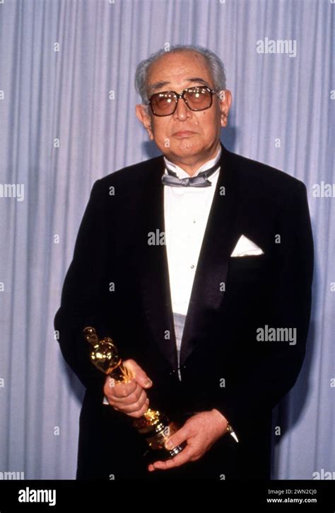 Akira Kurosawa With His Lifetime Achievement Award At The 61st Academy
