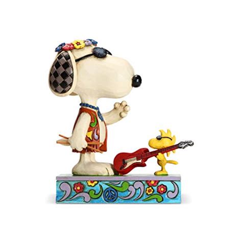 Enesco Peanuts By Jim Shore Snoopy And Woodstock Concert Goers Figurine