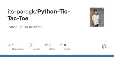 Github Its Paragkpython Tic Tac Toe Python Tic Tac Toe Game