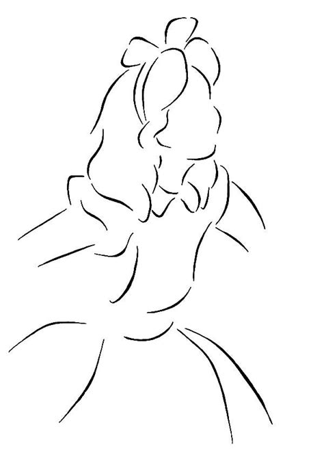 Alice In Wonderland Line Art Tattoo Idea Disney Tattoos Disney