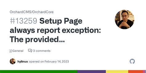 Setup Page Always Report Exception The Provided Connection String Is