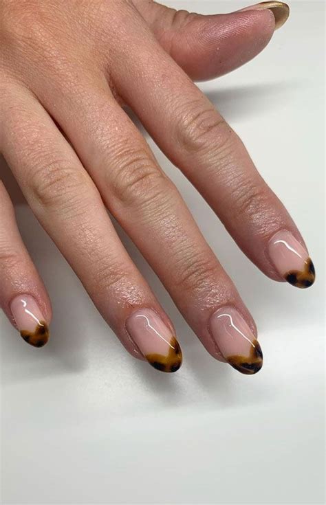 Creative And Pretty Nail Trends 2021 Tortoise Shell French Tips