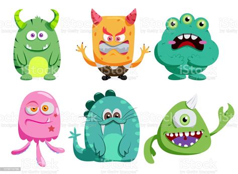 할로윈 문자 벡터 세트입니다 악마 좀비와 흰색 배경에 고립 괴물 같은 할로윈 문자 개체 그룹에 대한 스톡 벡터 아트 및 기타 이미지 개체 그룹 공포 무서움 귀여운