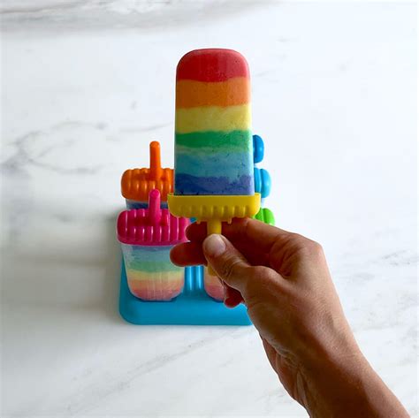 Rainbow Popsicle Ice Pops Rainbow Fun Rainbow Pudding Pops Recipe