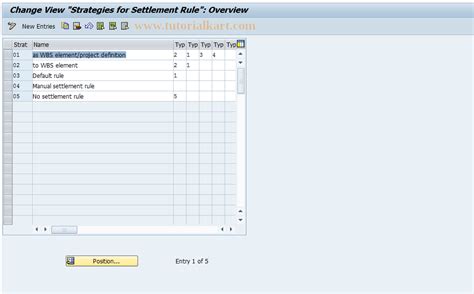 OPTR SAP Tcode Strategies For Settlement Rules