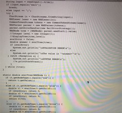 Solved Using ANTLR4 System Write An Interpreter For The Chegg