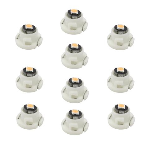 10x Yellow T3 Neo Wedge Led 3030 Smd Chip 8mm Base Car