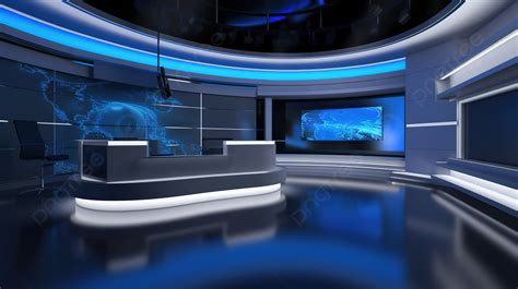 뉴스 방송을 위한 가상 Tv 스튜디오의 놀라운 3d 렌더링 3d 스튜디오 가상 배경 가상 스튜디오 배경 일러스트 및 사진 무료 다운로드 Pngtree