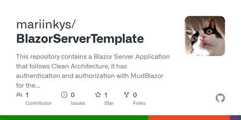 Github Mariinkys Blazorservertemplate This Repository Contains A Blazor Server Application