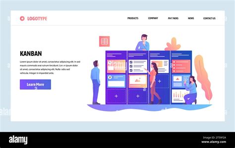 Vector Web Site Design Template Agile Project Management And Scrum Task Board Agile Software