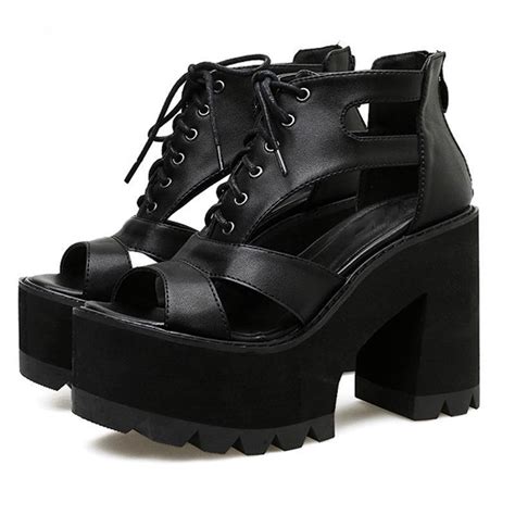 Gothic Platform Sandals Gladiator Shoes Goth N Rock