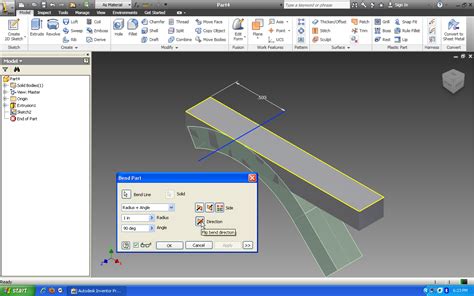 Tutorial How To Use Bend Part Feature In Autodesk Inventor Grabcad Tutorials