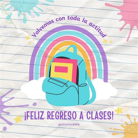 Dibujo De Arco Iris Feliz Regreso A Clases Comienzo De Clases Para