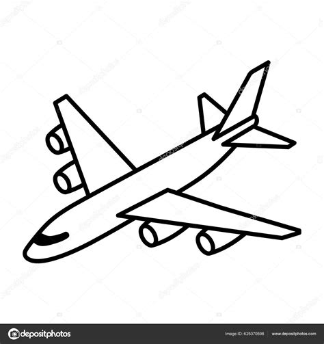 Airplane Vector Outline