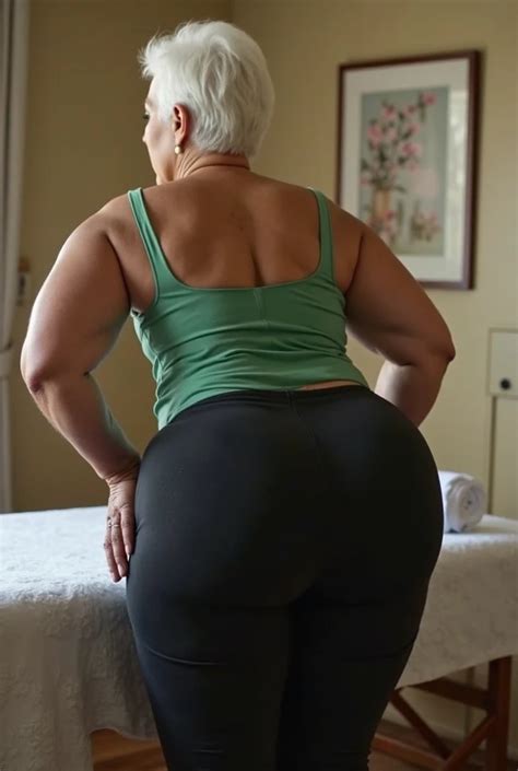 Huge Sexy Booty Granny Big Butt Cheeks In Tight Black Pants Seaart Ai