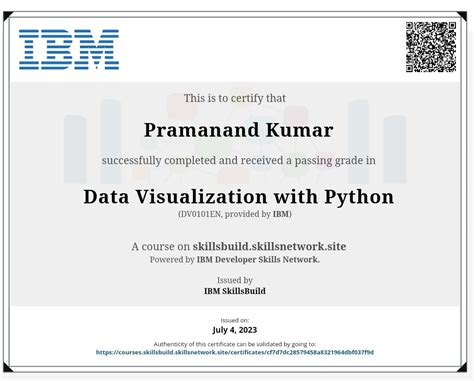 Pramanand Kumar On Linkedin Ibm Datavisualization Certification Dataanalytics Careerboost