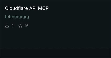 Cloudflare Api Mcp Glama