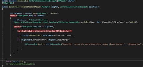 Customization Issue In Process Shipment Screen So503000 Community