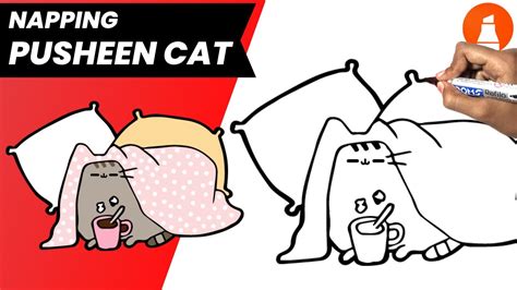 How To Draw Napping Pusheen Cat Sleeping Cat Drawing Pusheen Drawing Andy Art Hub Youtube