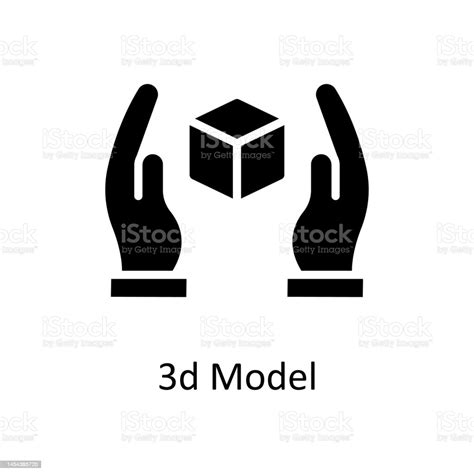3d 모델 벡터 솔리드 아이콘 디자인 그림입니다 흰색 배경에 디자인 및 개발 기호 Eps 10 파일 개념에 대한 스톡 벡터 아트 및 기타 이미지 Istock