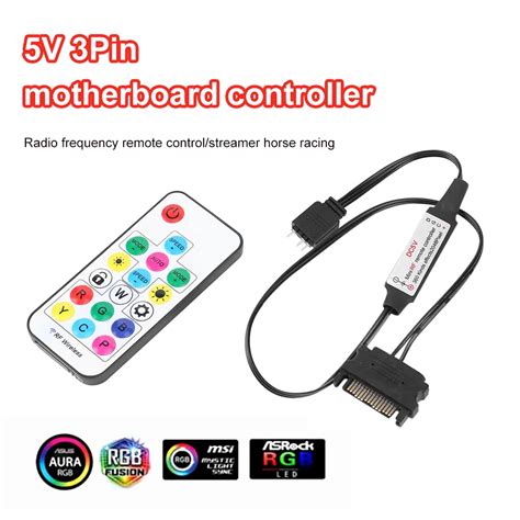 Usb Rgb Led Controller For Pc Case Lighting 5v 17 Key Remote Dimmer 3