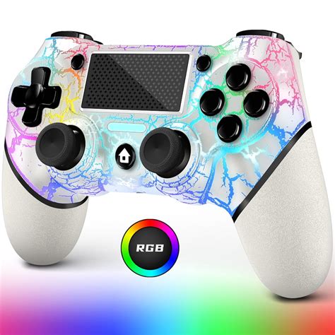Acegamer Wireless Controller For Ps4 White Crack Custom