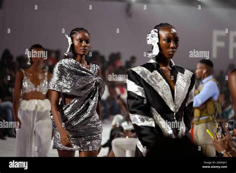Models Display A Creation By Fruche During The Gtco Fashion Weekend In Lagos Nigeria Saturday