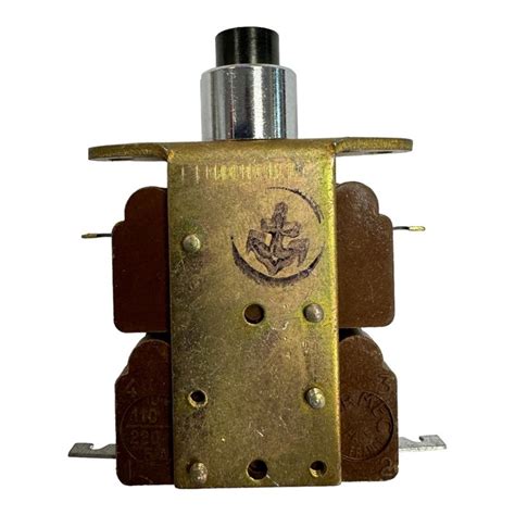 Cermec Dual Spst Microswitch Pushbutton Mil Spec Radio741