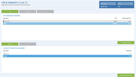 Power Bi Fte And Capacity Report