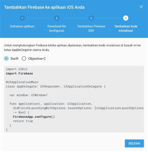 Integrasi Firebase Dengan Ios Swift Melalui Cocoapods Dependency By