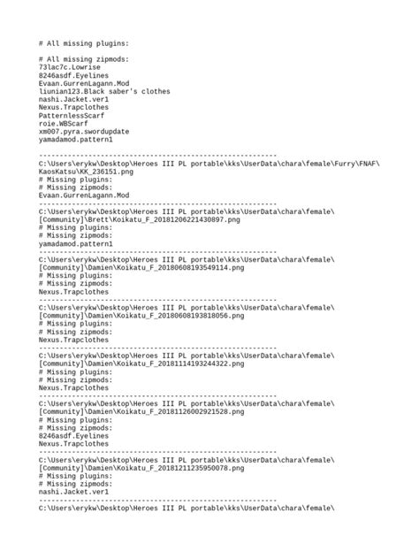 Missing Mod Export Pdf