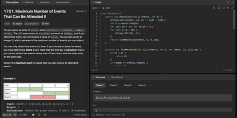Leetcode 1751 Maximum Number Of Events That Can Be Attended Ii Dev Community