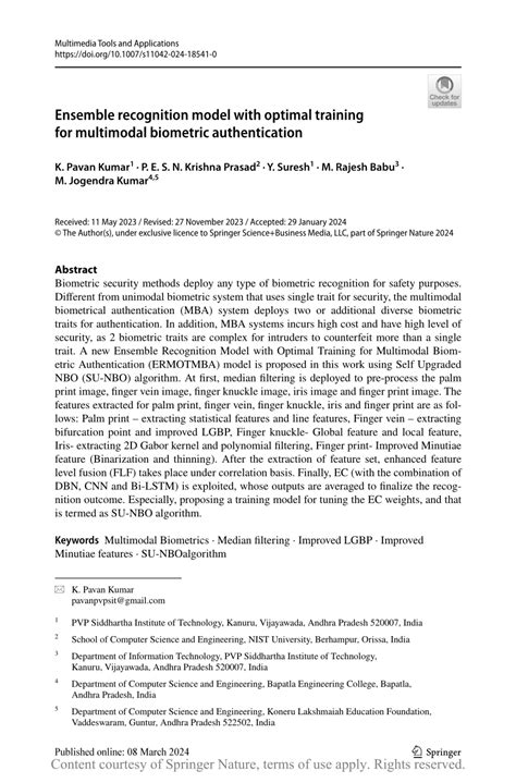 Ensemble Recognition Model With Optimal Training For Multimodal