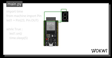7 Segment Diodes Wokwi Esp32 Stm32 Arduino Simulator