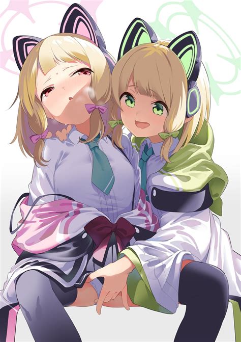 Midori And Momoi Blue Archive Drawn By Shiratamamochi Danbooru